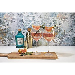 Barcraft Balloon Gin Glasses, Rainbow-Pearl Iridescent, 500 ml, Set of 2, Gift Boxed, 2 Set