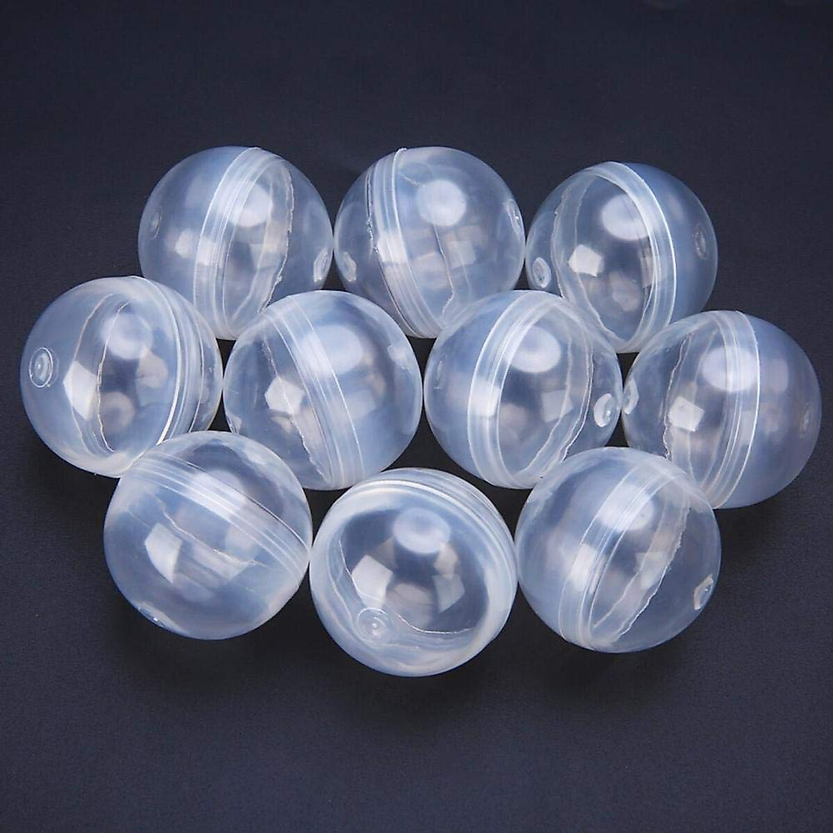 Zonster 10pcs Clear Plastic Balls Empty Round Clear Capsules for Toy Gumball Machines Small Containers Surprise