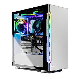 SkyTech Archangel 3.0 Gaming Computer PC Desktop - Ryzen 7 3700X 8-Core 3.6GHz, RTX 3060 12GB, 1TB SSD, 16GB DDR4 3200, RGB Fans, AC WiFi, 600W Gold PSU, Windows 11 Home 64-bit, White