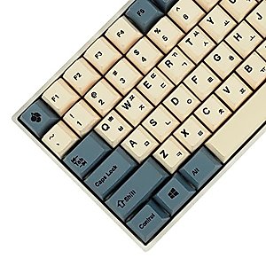 145 Apricot Yellow Korean Dye-Sub Mac Keycaps Thick PBT Cherry Profile Key caps for TKL 61 64 68 75 87 96 104 108 GMMK MX Mechanical Keyboard