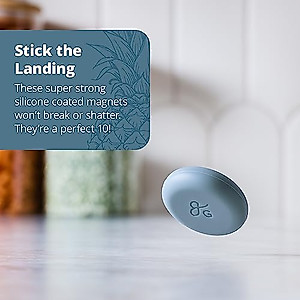Greater Goods Sous Vide Magnets, Refrigerator Magnets, Stone Blue, Designed in St.Louis (Pack of 8)