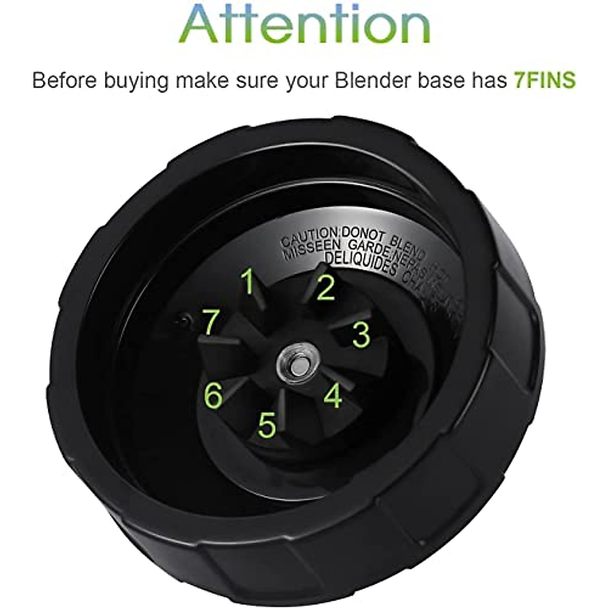 Ninja Blender Replacement Parts 7 Fins Ninja Blender Blade, URSUMER Ninja Blender Parts for Ninja Blender Cups Compatible with Nurti Ninja Blenders Auto iQ BL450-30 BL642-30 BL482-30 BL682-30 ect.