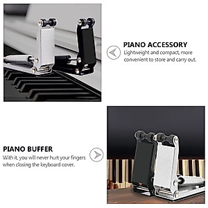 ARTIBETTER Piano Slow Soft Fall Device Aluminum Alloy Hydraulic Pressure Piano Fallboard Decelerator Keyboard Cover Descend Control Device Finger Guard Piano Accessory
