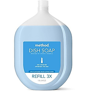 Method Gel Dish Soap Refill, Sea Minerals, Biodegradable Formula, Tough on Grease, 36 Fl Oz (Pack of 1)