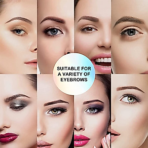 Eyebrow Stamp Stencil Kit - 1 Step Eye Brow Stencil Kit for Beginners, Brow Stencil and Stamp Kit Long-lasting, Smudge-Proof & Waterproof, 24 Reusable Eyebrow Stencils for Perfect Brow (Dark Brown)
