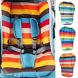 Waterproof Rainbow Baby Kids Car Seat Cotton Liner Padding Breathable Water Resistant Stroller Pushchairs Seat Cushion Pad Protector,Universal Fit (Purple)