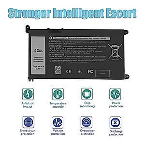 42Wh YRDD6 Battery 1VX1H for Dell Inspiron 5482 5485 7586 3583 5491 5591 5481 3310 2-in-1 5593 5584 3493 3593 3793 5480 3582 5581 5590 3584 5493 5585 5594 5598 3501 01vx1h VM732 Vostro 3491 5490