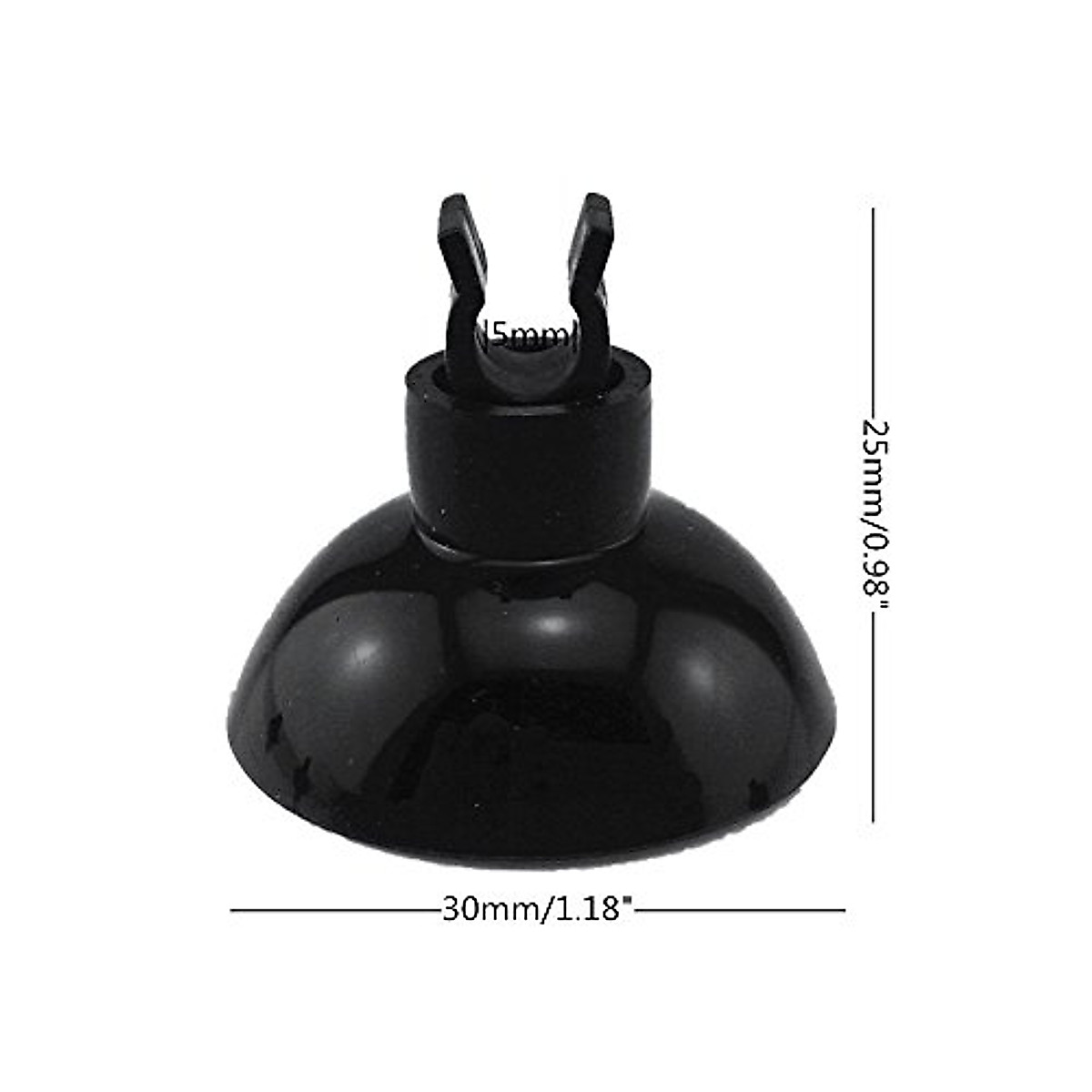 HONBAY 20pcs Aquarium Black Sucker Clip Suction Cups Airline Tubing Holder