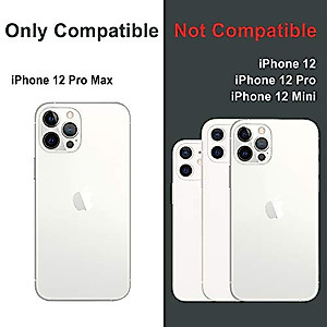 TORU MX Slim for iPhone 12 Pro Max Magnetic Case, Compatible with Magsafe, Hybrid Transparent HD Clear Case with Crossbody Strap, Scratch Resistant, Air Bumper Shock-Absorbing Corners - Clear