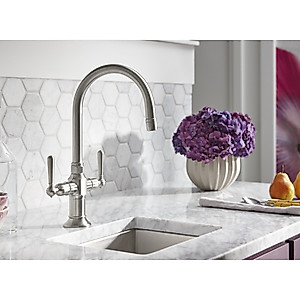 KOHLER Vault 15" Single Bowl 18-Gauge Stainless Steel Entertainment Bar Secondary sink with Single Faucet Hole K-3840-1-NA Drop-in or Undermount Installation