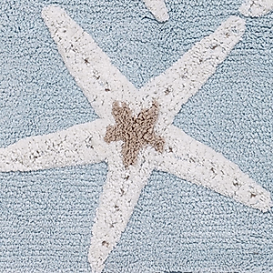 Avanti Linens - Bath Mat, Cotton Bath Rug, Guest Bathroom Essentials, Seashell Inspired Home Decor (Sequin Shells Collection, 20" x 30")