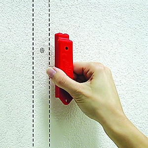 Master Magnetics 07612 Magnetic Stud Finder with Shield, Drywall Screw and Nail Locator, Red