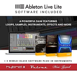 AKAI Professional APC Key 25 MK2 - 25-Key USB MIDI Keyboard Controller for Clip Launching with Ableton Live Lite, 40 RGB Pads and 8 Rotary Knobs