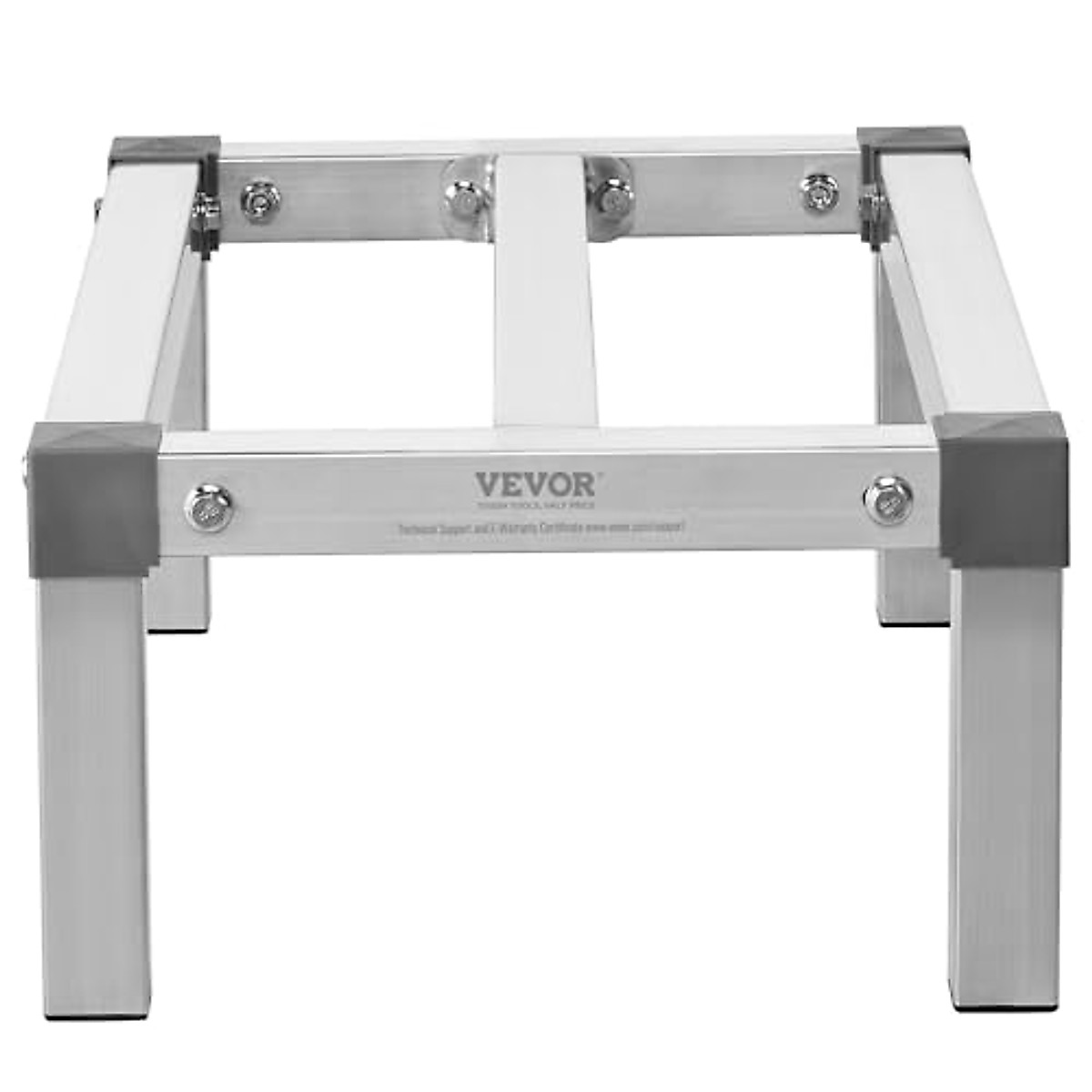 VEVOR Aluminum Dunnage Rack, 24” x 14” Commercial Food Floor Rack, 8” Off the Floor, 1000 lbs Capacity Adjustable Aluminum Storage Rack, for Storage in Restaurants, Kitchens, Garages and Vehicles