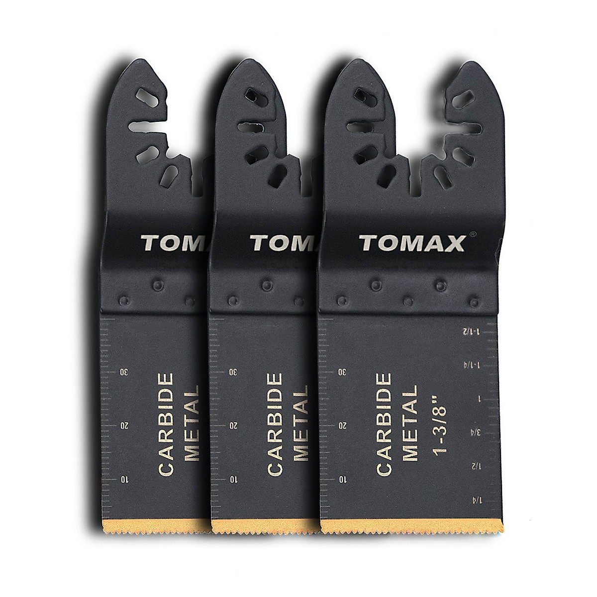 3 PCS Carbide Teeth Oscillating Multitool Quick Release Oscillating Saw Blades Fits Fein Multimaster, Porter Cable, Black&Decker, Bosch Craftsman, Ridgid, Makita, Milwaukee, Dewalt, and More