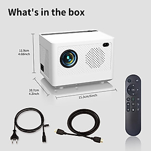 ONE·MIX 2023 Upgraded Mini Projector with WiFi and Bluetooth, Indoor Video Projector Home Theater HD 1080P, portable Outdoor Movie Projector for HDMI/USB/Smarphone/Laptop/PS5
