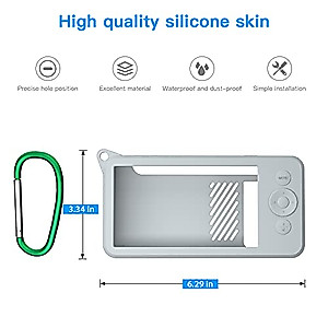 Huafly Protective Silicone Skins Compatible with Eufy SpaceView Baby Monitor/S Baby Monitor(5 inch 2900mAh LCD Display), Home Security Camera System Cover Accessories (Gray)