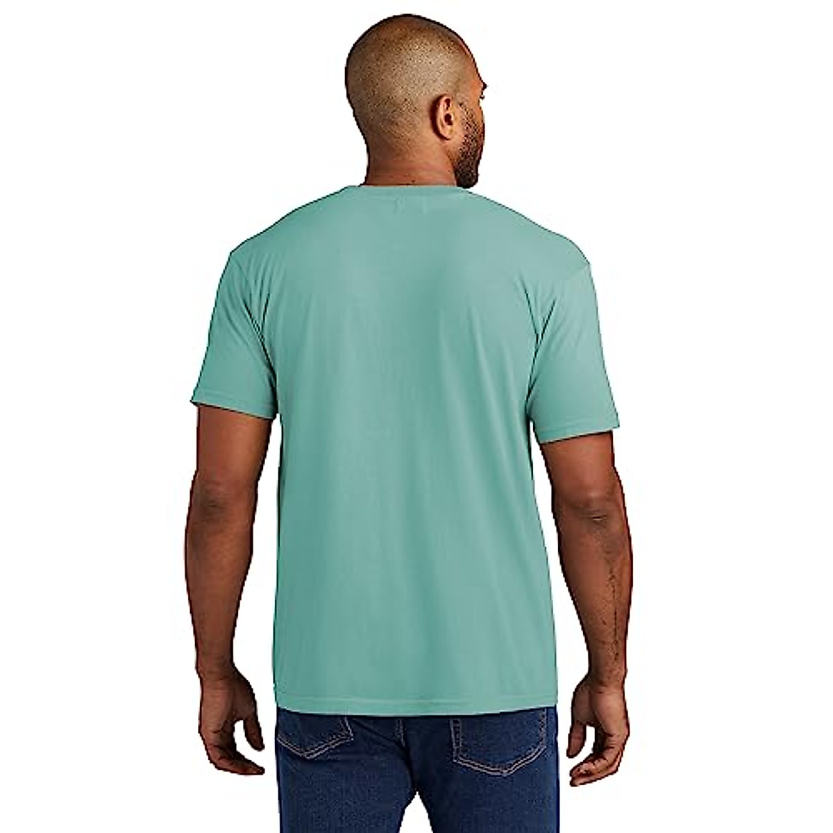 Comfort Colors mens Adult Short Sleeve Pocket Tee, Style 6030 T Shirt, Sea Foam, Large US