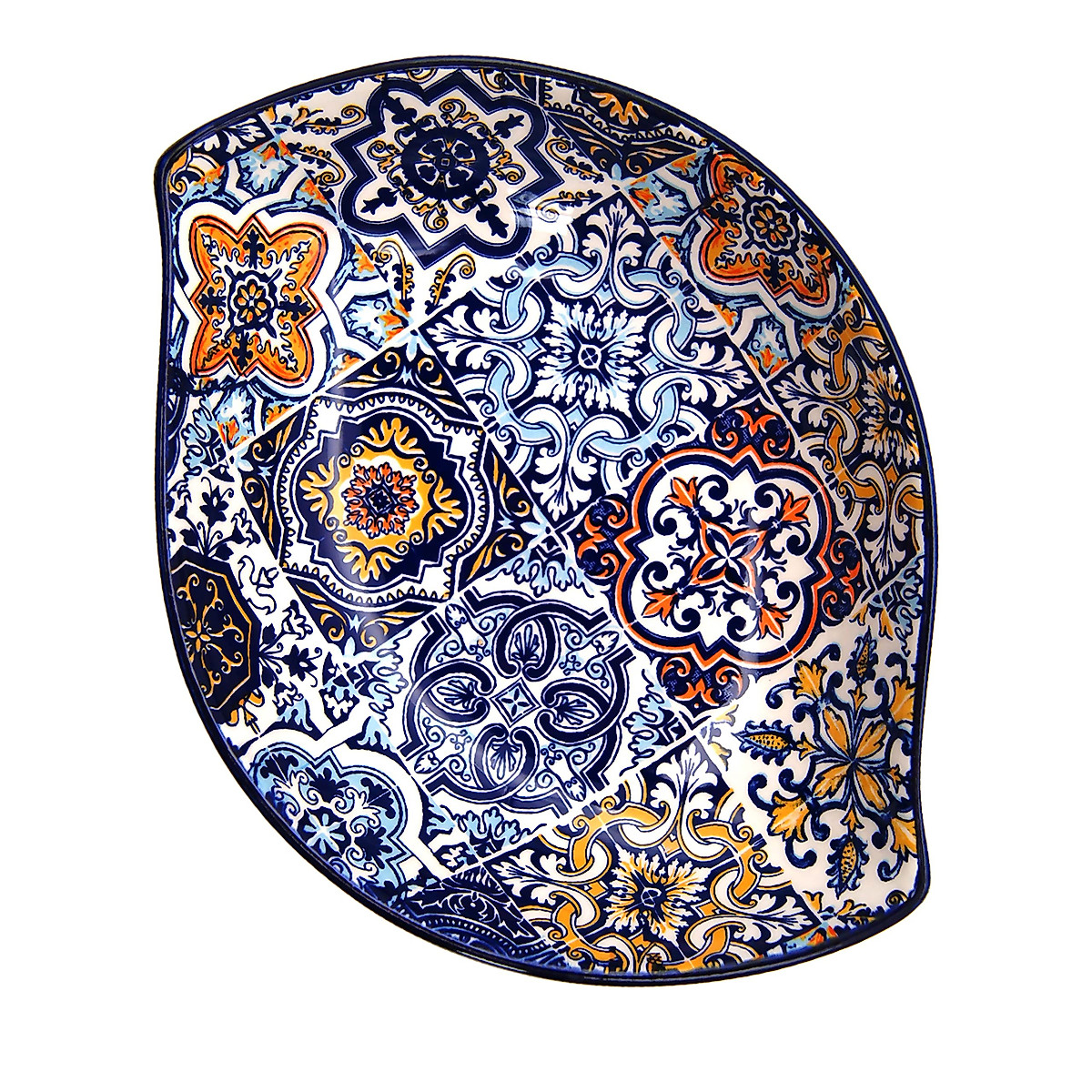 Portuguese Pottery Alcobaça Ceramic Side Dish Serving Bowl - Set of 2