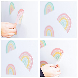Rainbow Wall Decal | Nursery Decor | Kids Wall Sticker | Muted Boho Rainbow | Watercolor Rainbow Wall Sticker