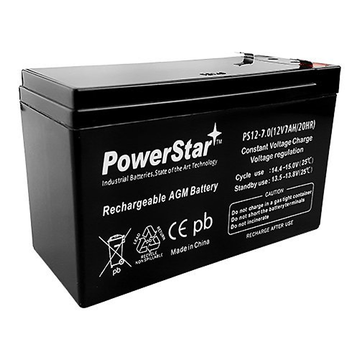 PowerStar Replacement Battery for Battery, 12V 7Ah Compatible with SEC1075
