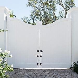 24 Inch Heavy Duty Cane Bolt Gate Drop Rod Gate Hardware,Solid Steel Gate Ground,Wooden Fence Latch for Gates, Metal Gates Doors Stopper for Gate Ground,Black Finish