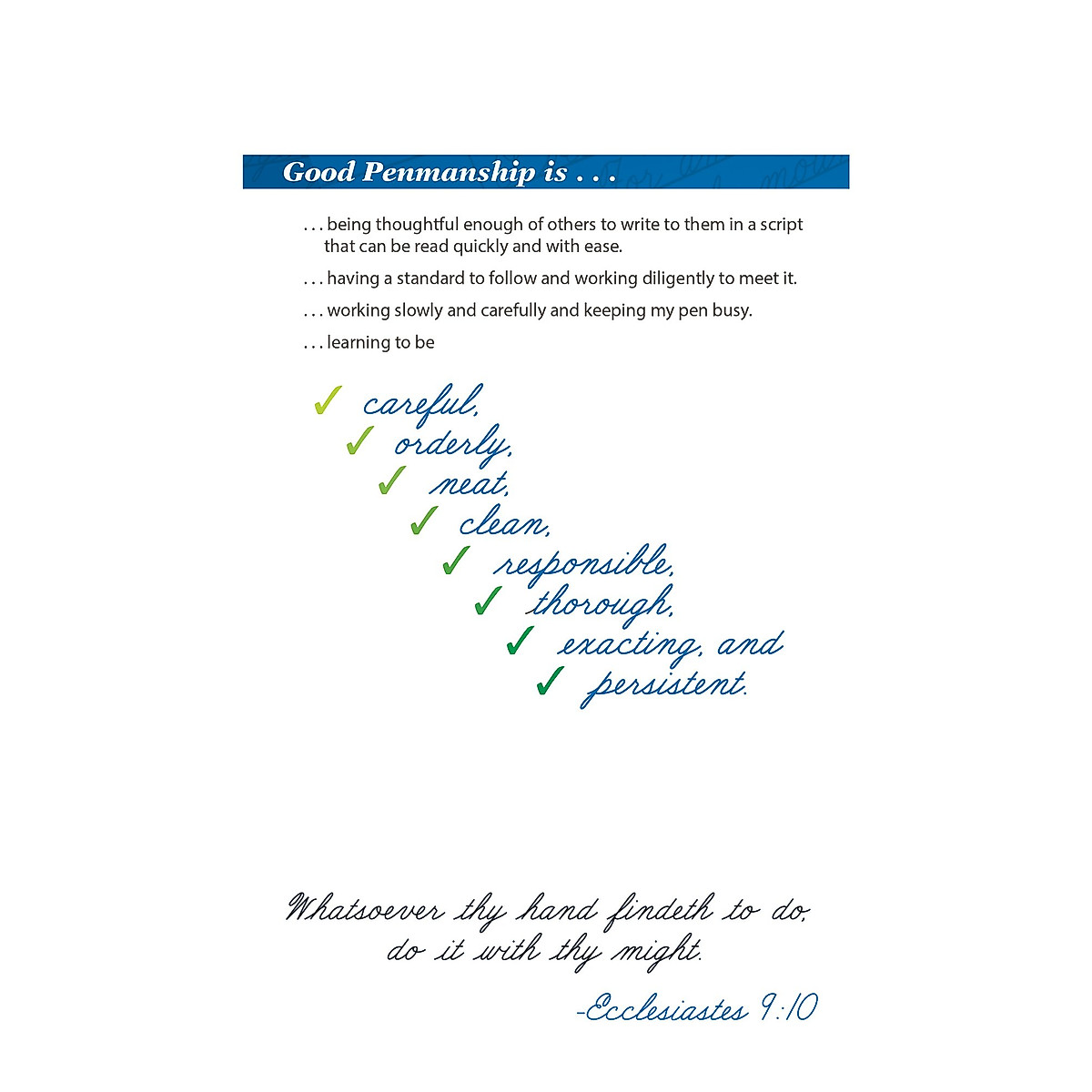 Penmanship Mastery I - Abeka 4th Grade 4 Cursive Penmanship Student Work Book