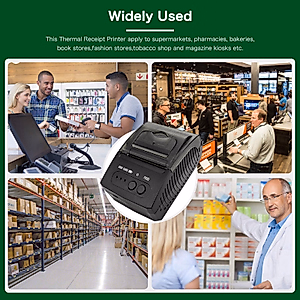 NETUM Bluetooth Receipt Printer, Portable 58mm Mini Thermal Pos Printer, Compatible with Android/Windows