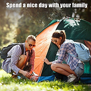 Tiomues 10PCS Aluminum Tent Stakes Pegs with Hooks, Camping Tent Stakes for Outdoor Travel, Professional Ground Stakes for Outdoor Camping, Hard and Light Tent Pegs, Specially Designed for Camping