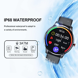 SKMEI Smart Watch Men, Smart Watch for Android iPhones with Pedometer, Waterproof Android Smart Watch with Heart Rate Blood Pressure Monitor Call Reminder Smartwatch for iOS Android
