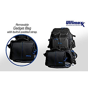 Ultimaxx Extra Large Camera DSLR/SLR Backpack for Nikon, Canon, Sony, Panasonic, Pentax, Olympus, and Fuji Cameras—an Outdoor Hiking/Travelling Backpack with 15.6 Laptop Compartment