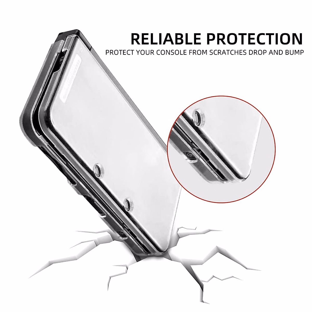 Protective Case for Nintendo New 3DS XL LL,Crystal Clear Hard Shell Cover Skin Ultra Clear Anti-Scratch Accessory