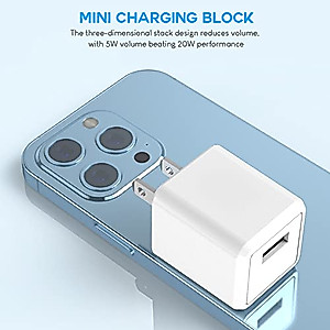 iPhone Charger, [Apple MFi Certified] 2 Pack iPhone Charger Data Sync Transfer Lightning Cable with Travel USB Wall Charger Block Compatible with iPhone 13/12/11 Pro/SE/XS/X/XR/8/7/iPad/AirPods