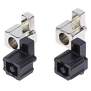 GGZone Left Right Slider Buckle Metal Lock Latch Bracket Replacement for Nintendo Switch Joy-Con Repair Tool Parts NS JoyCon Controller (Silver)