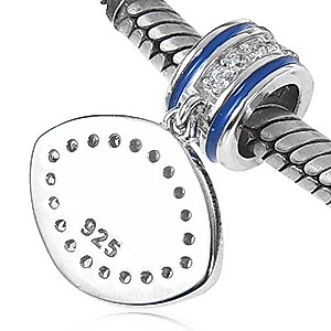 SOUKISS Evil Eye Charms 925 Sterling Silver Symbol of Insight Bead Lucky Charm for European Bracelet(C)