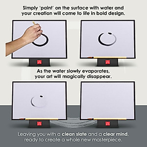 The Original Buddha Board Art Set: Water Painting w/ Bamboo Brush & Stand for Mindfulness Meditation – Inkless Drawing Board - Painting & Art Supplies – Ideal Relaxation Gifts for Women or Men