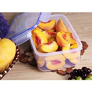 Utopia Kitchen Plastic Food Storage Container Set with Airtight Lids - Pack of 24 (12 Containers & 12 Snap Lids)- Reusable & Leftover Food Lunch Boxes - Leak Proof, Freezer & Microwave Safe