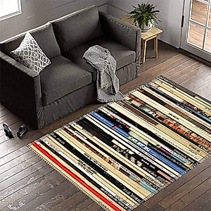Area Rugs Classic Rock Vinyl Records Baby Rug for Crawling Kids Play Mat Room Decor Carpet Gift Game Floor Non-Slip Pad Yoga Mats Throw Rugs, 45 x 70 inch