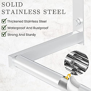 Wall Towel Racks for Bathroom, Stainless Steel Bath Towel Holder Wall Towel Organizer for Rolled Towels, Modern Small Space Bathroom Towel Storage, Towel Rack Wall Mounted Towel Shelf (Silver)