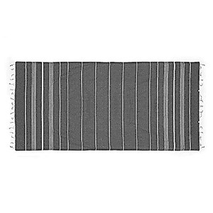 realgrandbazaar Lucky Turkish Towels Beach Towels0 Cotton - Pre Washed, No-Shrink, Quick Dry, Soft 39x71' Large Peshtemal, Turkish Towel, Set can be Made - Goqan (Azure)