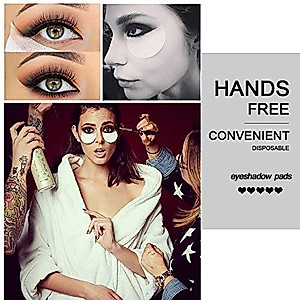LKE 100pcs Eyeshadow Stencils Professional Pads Under Eye Eyeshadow Gel Pad Patches for Eyelash Extensions/Lip Makeup
