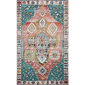 Loloi II Fiona Collection B20331 Rust/Green, Contemporary 3'-0" x 5'-0" Accent Rug