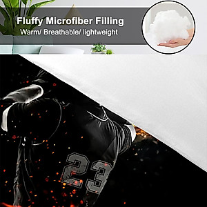 ZBIGTEE Baseball Bedding Comforter Set for Boys Kids 3D Player Printed Quilt Soft Lightweight with 2 Pillowcase Room Decor,Twin/Full/Queen/King