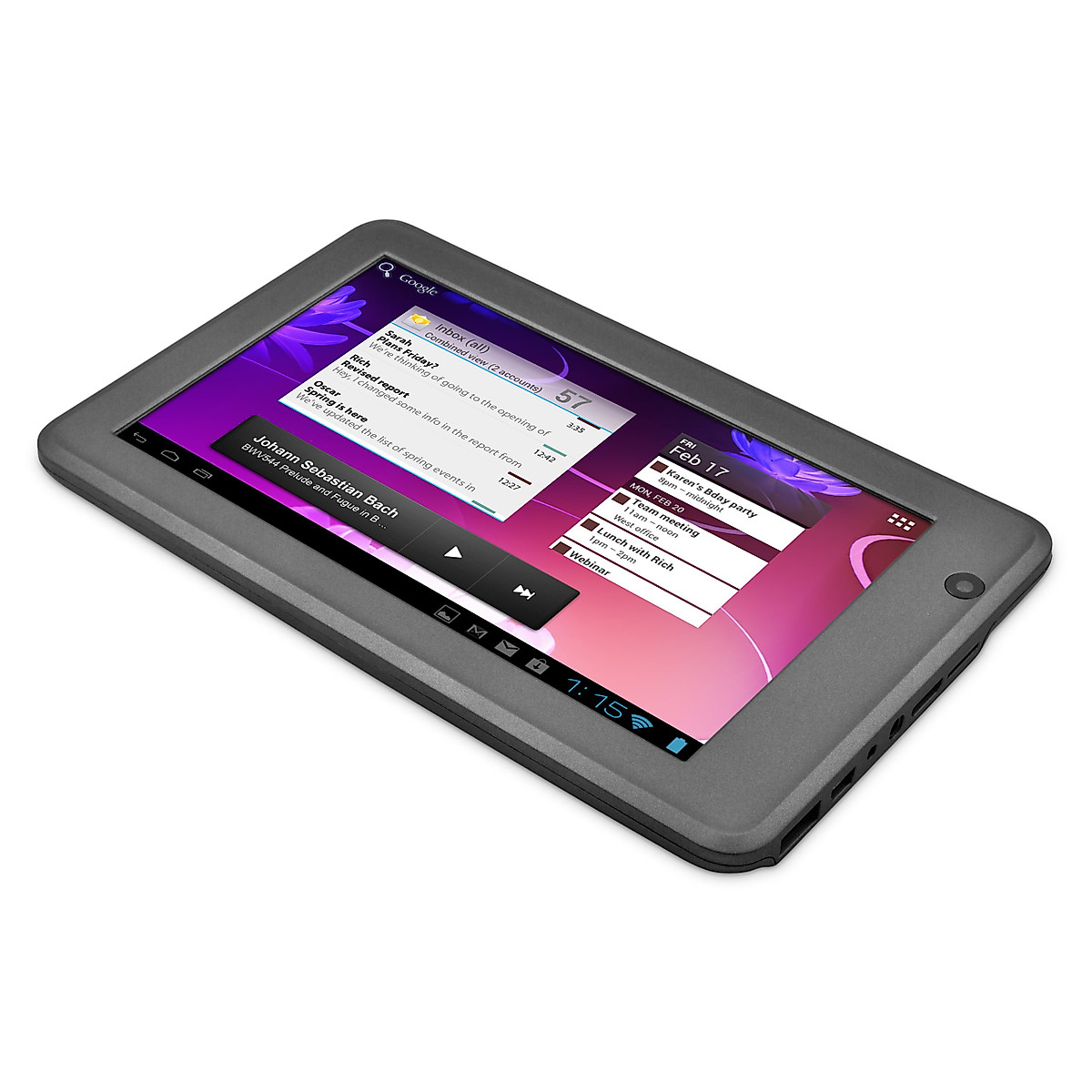 Ematic eGlide Steal 4GB 7" Capacitive Touch Screen Android Tablet - EGS001G