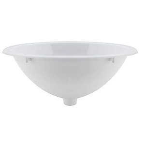 RecPro RV Oval Single Bowl Sink | 10" x 13" | White | No Faucet