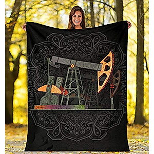 Generic Personalized Oilfield Man Blanket Super Soft and Warm Birthday New Year Winter Gift All Season Throw Blanket for Sofa Bed, Outdoor, Hotel and Home, Small/Medium/Large/X-Large