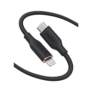 Anker USB-C to Lightning Cable, 641 Cable (Midnight Black, 6ft), MFi Certified, Powerline III Flow Silicone Fast Charging Cable for iPhone 13 13 Pro 12 11 X XS XR 8 Plus (Charger Not Included)