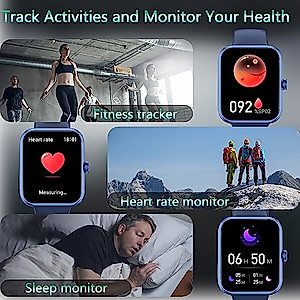 Smart Watch (Answer/Make Call), 1.8" Smartwatch Fitness Tracker for Android and iOS Phones with Heart Rate Sleep Tracking, Multi Sport Modes, Blood Oxygen, Ai Voice Control,Fitness Watch for Women Men