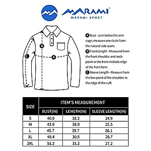 marami Mens Polo Long Sleeve - UPF Quick Dry Fishing Running Tennis Outdoor Classic Collared Golf Shirt Lake Blue Size XL
