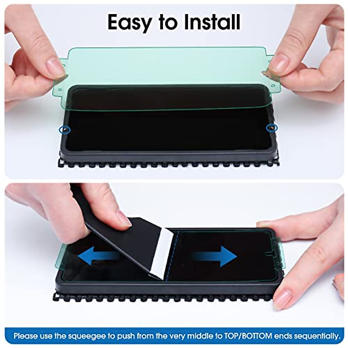 amFilm Screen Protector for Samsung Galaxy S22 5G 6.1 Inch [100% Fingerprint ID Compatible] with Tempered Glass Camera Lens Protector and Easy Installation Tray, HD Clear, Hybrid Film, 2+2 Pack